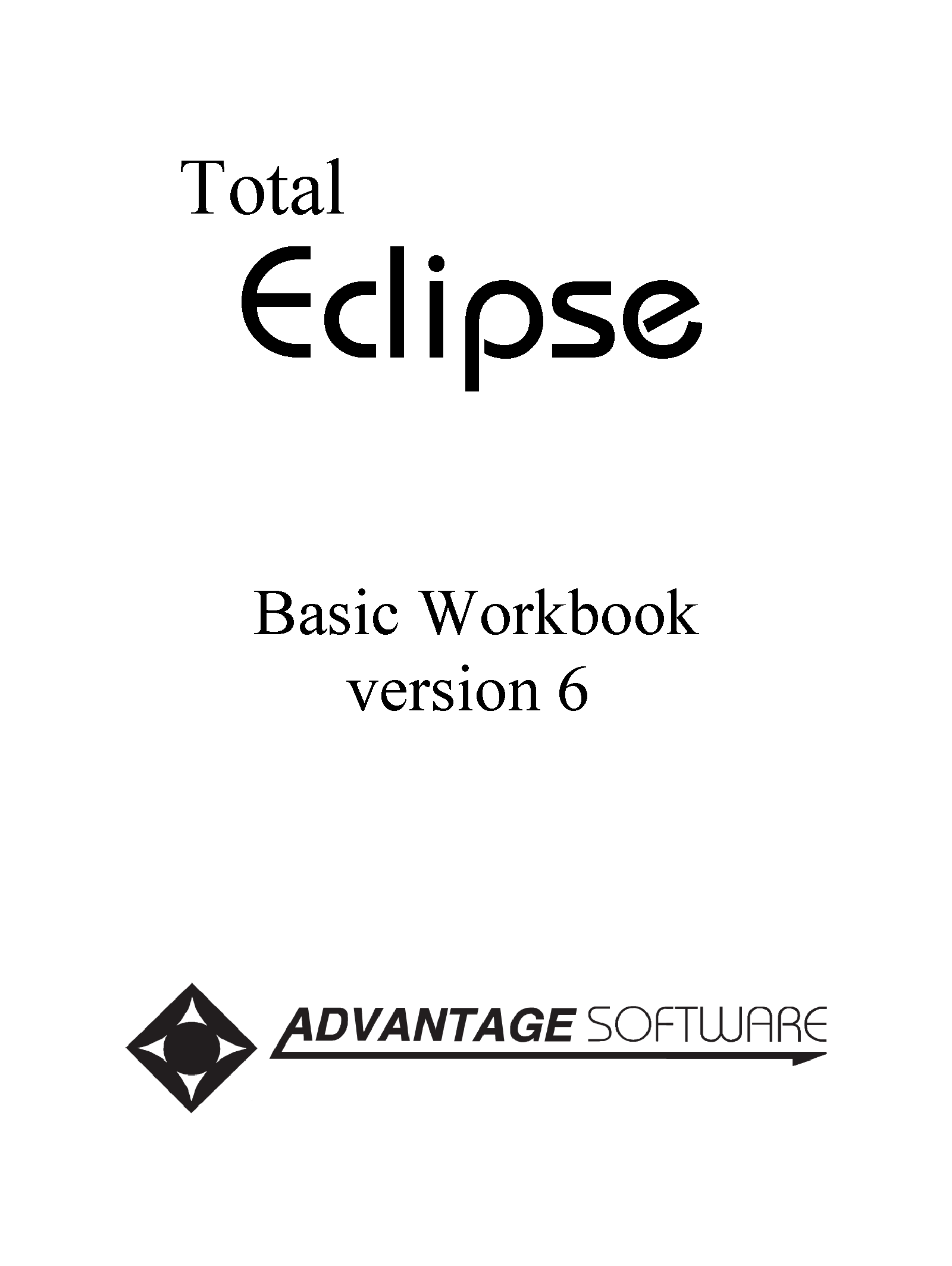 Eclipse 6 Basic Workbook | Advantage Software